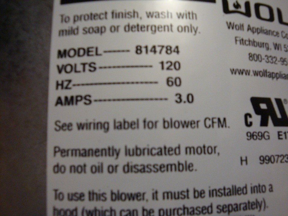 829155 Wolf 800CFM Blower Kit. Dual blowers connected with wire harness ...