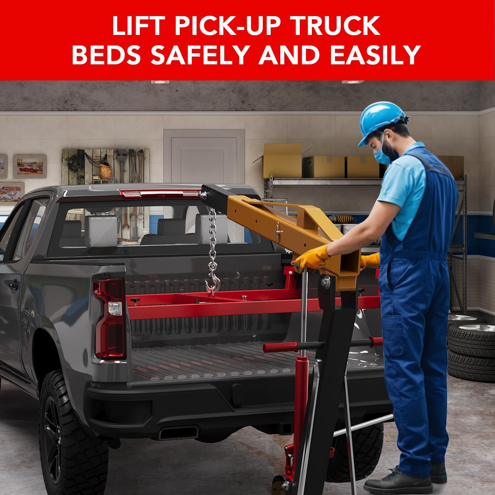 Adjustable Truck Bed Lifter 800 Lbs Capacity Steel Box Lift for Pickup ...
