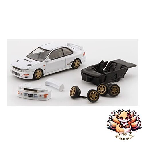 NEW BM CREATIONS 1/64 Scale Subaru Impreza WRX Type R 3/4-6 White RHD ...