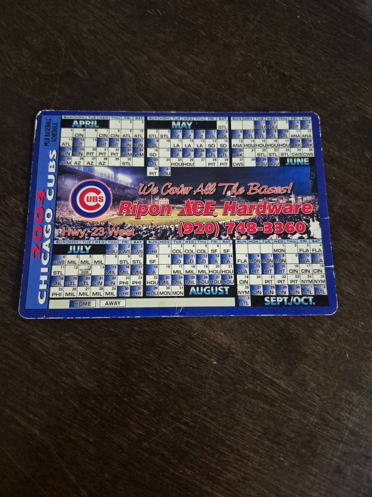 2004 Chicago Cubs Magnet Schedule | eBay