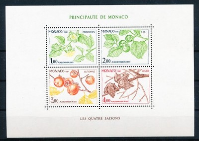 LS41333 Monaco 1981 four seasons plants nature good sheet MNH | eBay ...