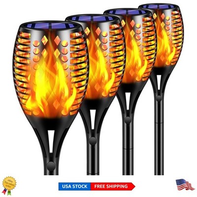 Chic 43'' Waterproof Solar Outdoor Lights - Flickering LED Torches for ...