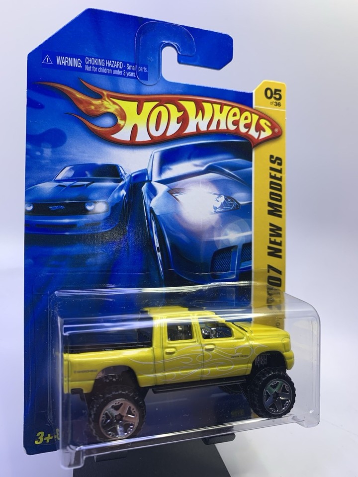 Hot Wheels Diecast 1:64 2007 New Models Dodge Ram 1500 Yellow K-Mart ...