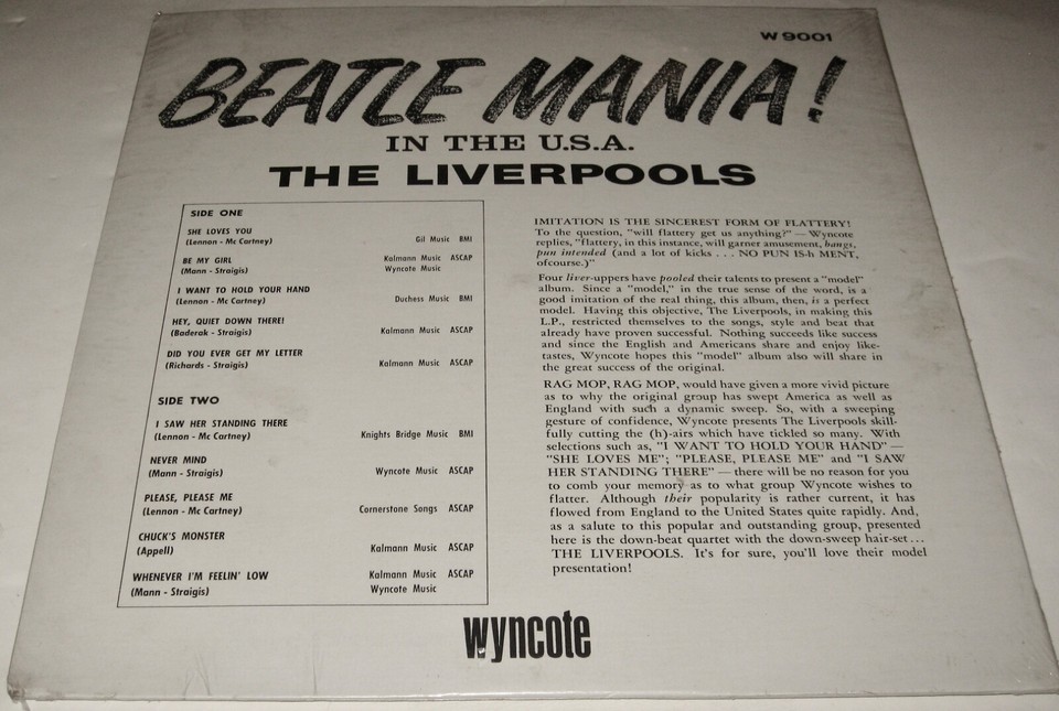 The Liverpools Beatles FACTORY SEALED 1964 Stereo Lp Beatlemania in the ...