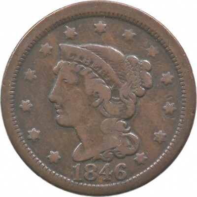 1846 Tall Date Liberty Head Large Cent *4795 | eBay