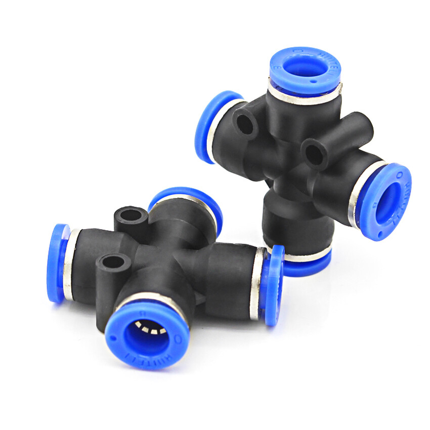 PZA Pneumatic 4-Way Splitter 4mm-12mm Connector Push In Fitting Air ...