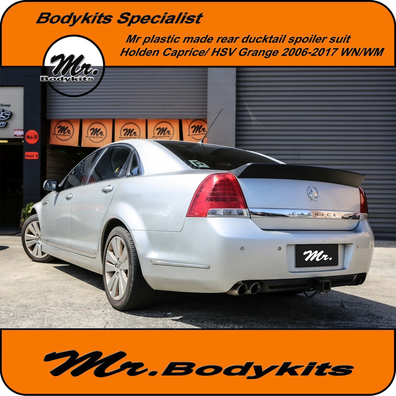 Plastic Boot Ducktail Spoiler Wing For Holden Caprice/HSV Grange 06-17 ...
