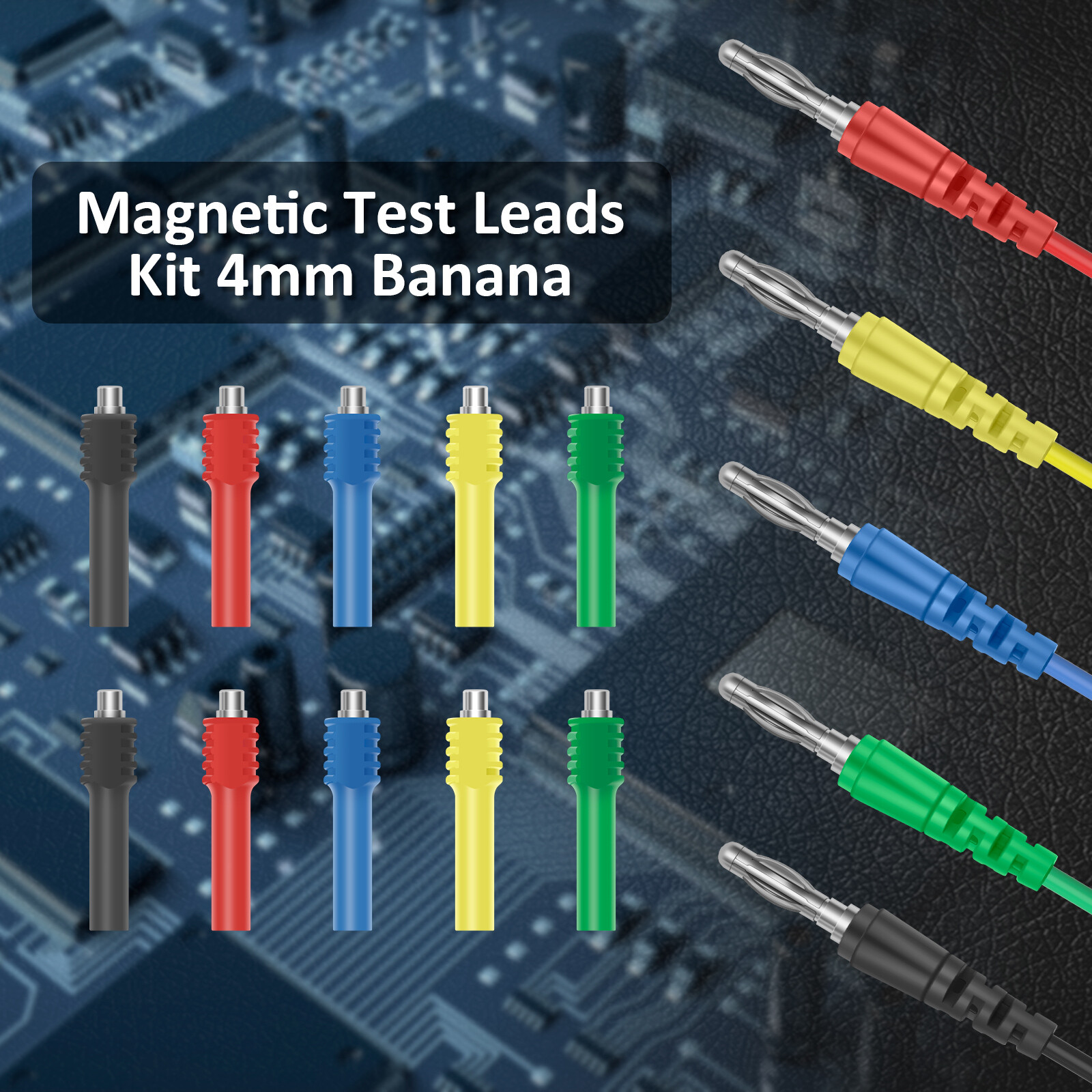 15/18Pcs Magnetic Test Leads Kit 30V 5A Soft Flexible Insulated Jumper ...
