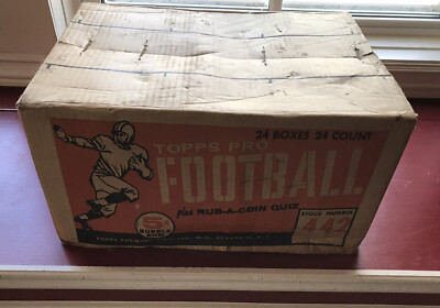ORIGINAL 1958 Topps Football EMPTY Wax Box Case JIM BROWN Rookie Year ...