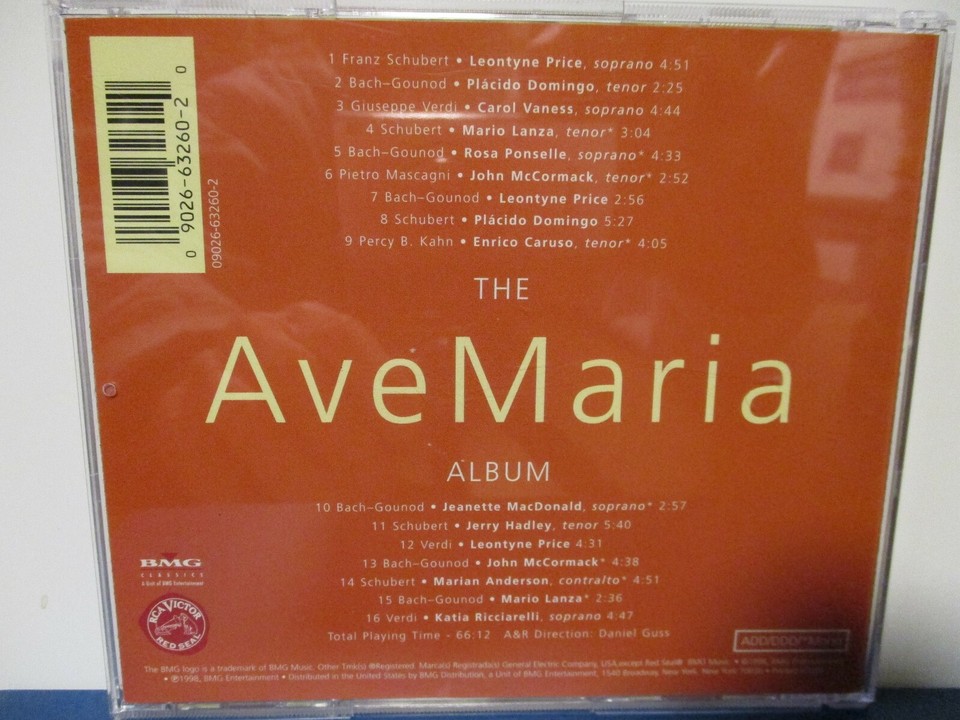 The Ave Maria Album - Various Artists - CD - MINT condition - E19-2451 ...