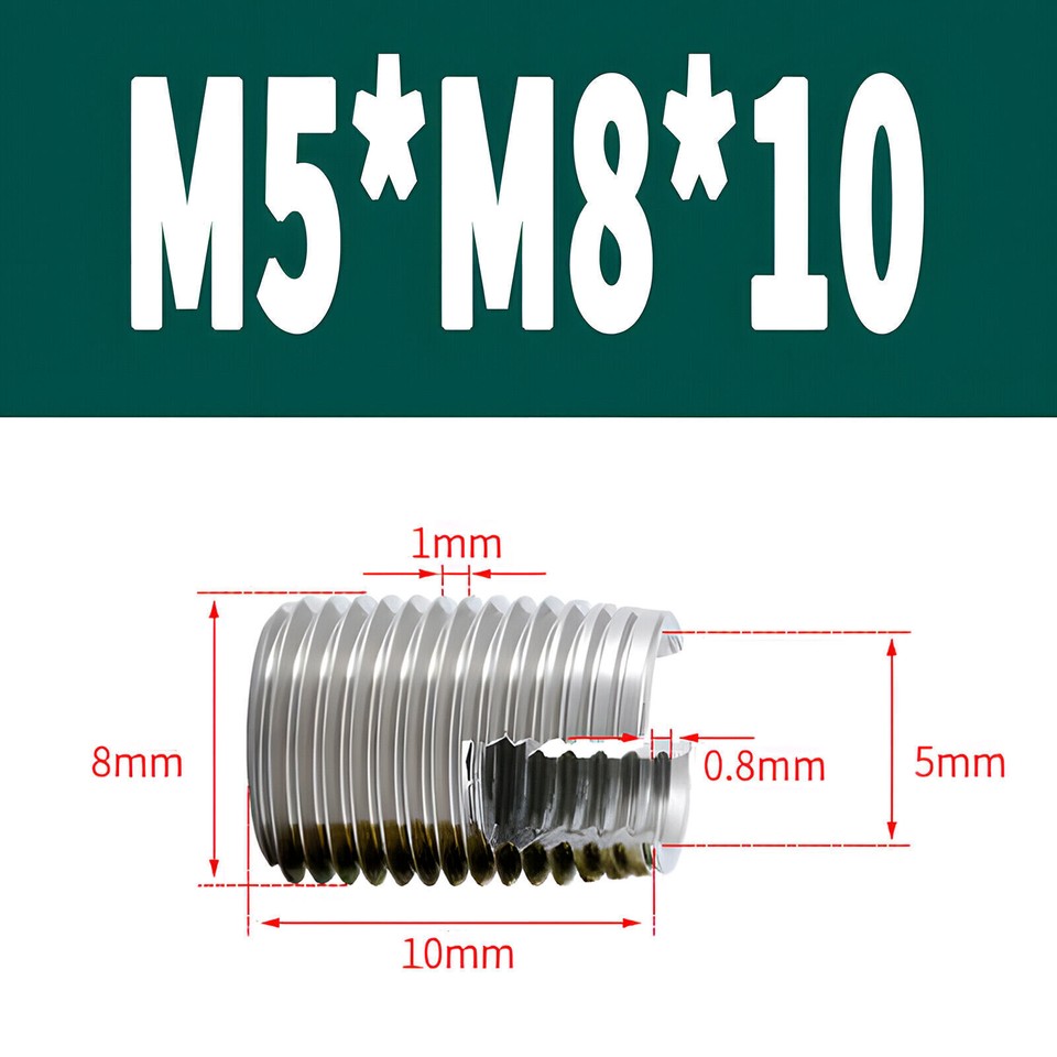 M2-M20 SLOTTED SELF TAPPING THREADED INSERTS EXTERNAL AND INTERNAL ...