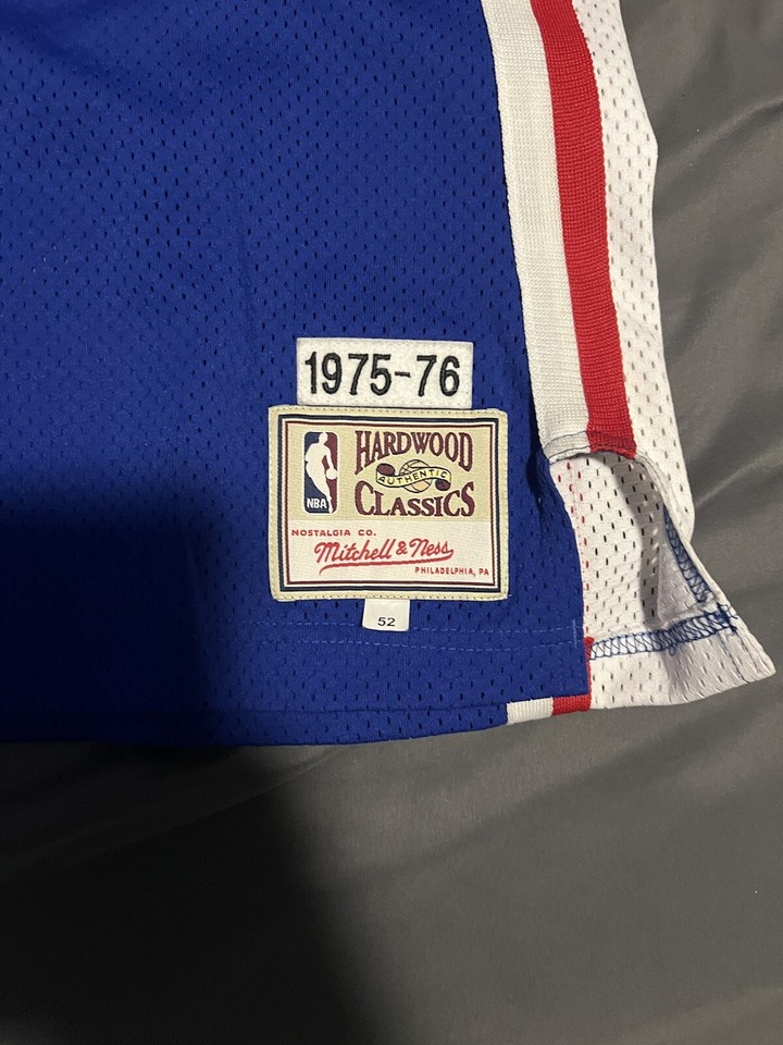 100% Authentic 1975 76 Joe Bryant Sixers 76ers Mitchell Ness Jersey 52 ...