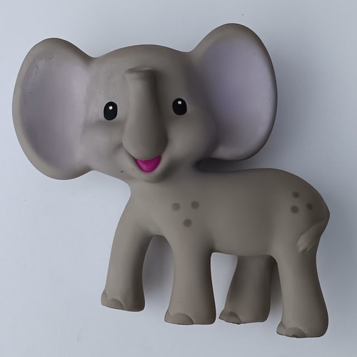 Vintage Infantino Gray & Pink Elephant Rubber Squeak Toy | eBay