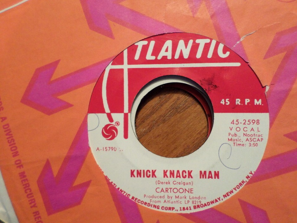 PROMO ATLANTIC 45 RECORD/ CARTOONE/MR POOR MAN/KNICK KNACK MAN/EX+/NR ...