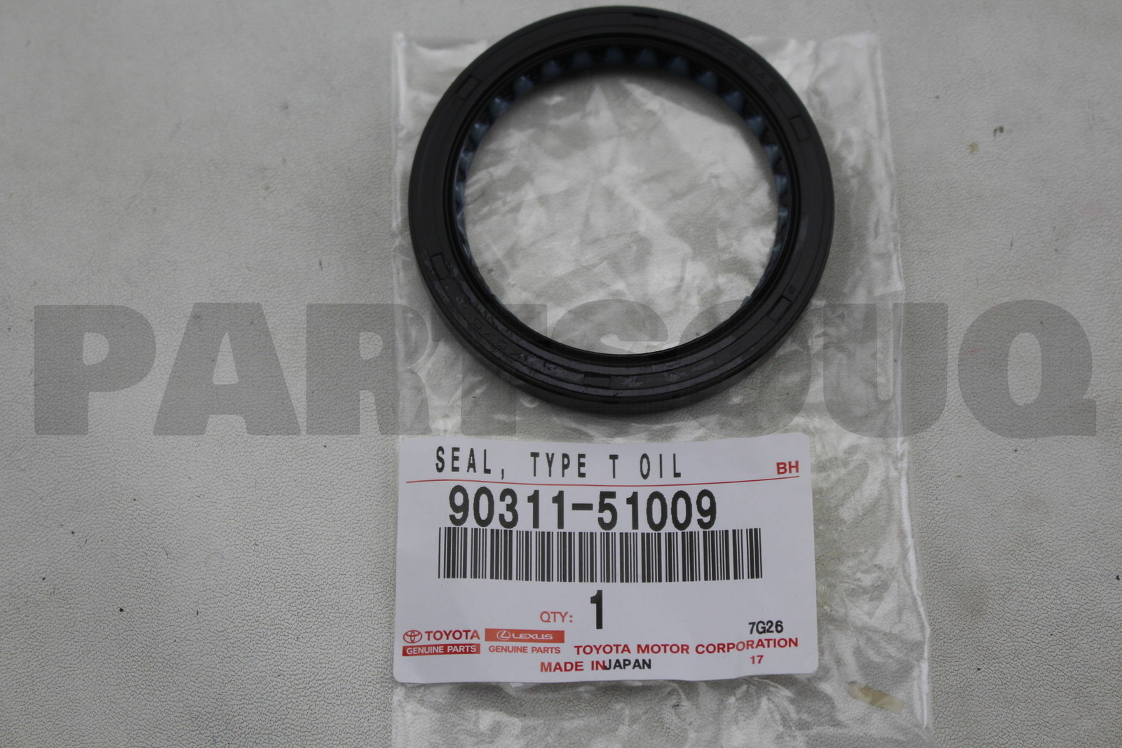 9031151009 Genuine Toyota SEAL, TYPE T OIL (FOR TRANSFER EXTENSION ...