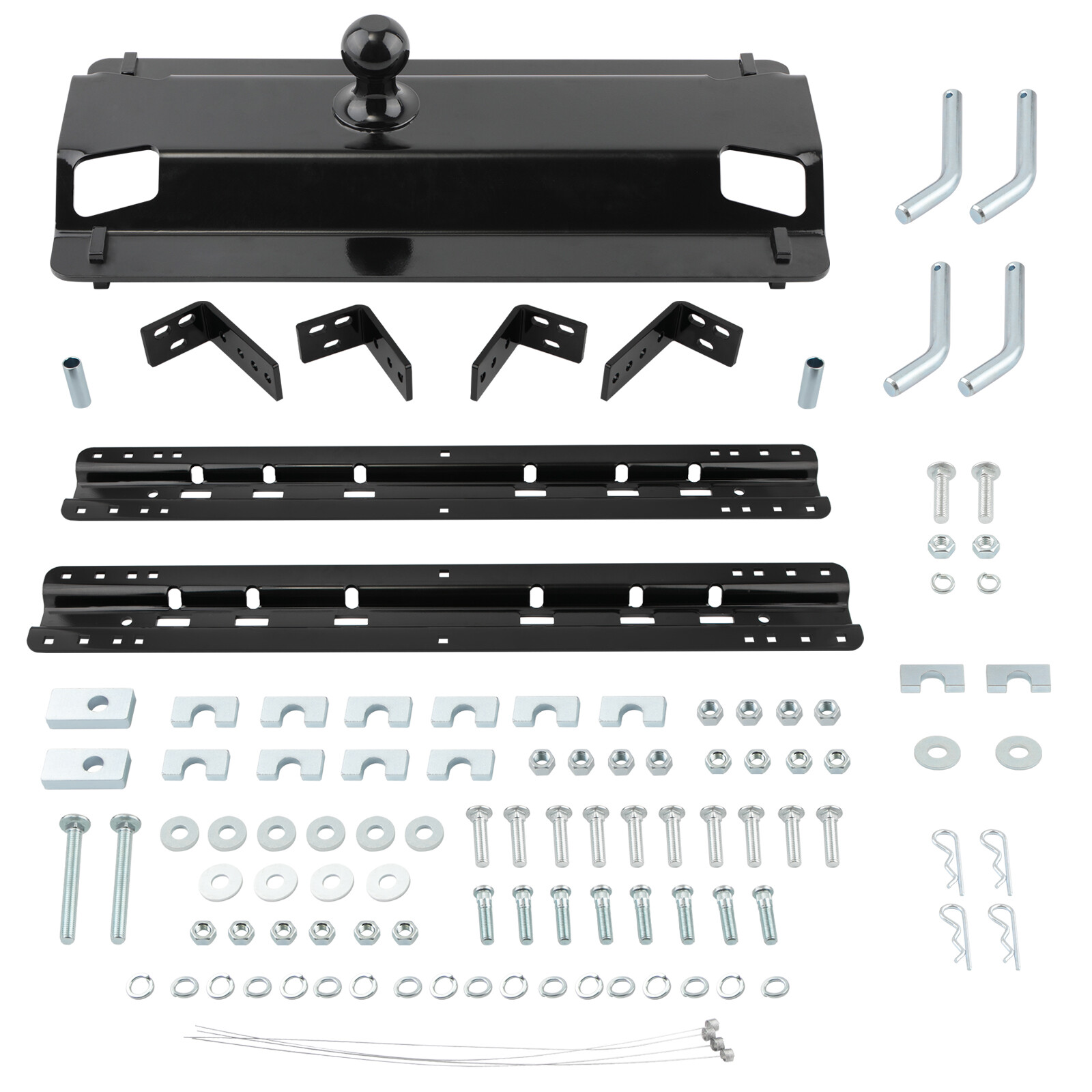 Fifth Wheel Rail Set & Bent Plate 5th Wheel Gooseneck Adapter Hitch 2-5 ...