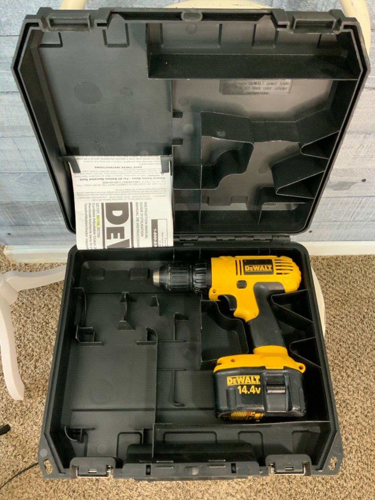 Dewalt 1/2" Drill Driver 14.4 volt Model DCD920 XRP With Battery & Case ...