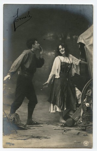 c 1907 Glamor Glamour PRETTY GYPSY WOMAN Lady Couple photo postcard | eBay