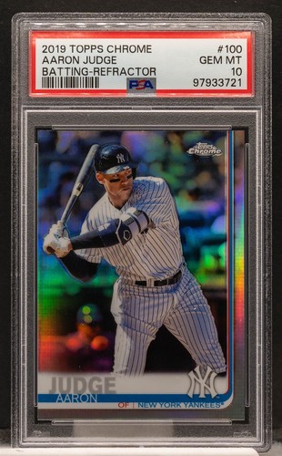 97933721 Aaron Judge 2019 Topps Chrome Refractor Batting 100 Yankees ...