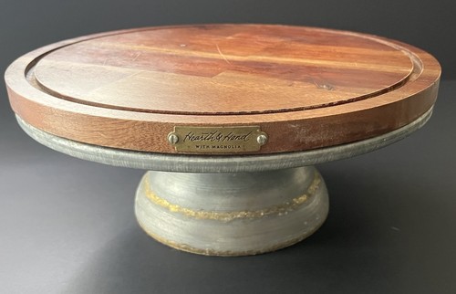 HEARTH & HAND MAGNOLIA Cake Stand (No Glass Dome) Original Galvanized ...