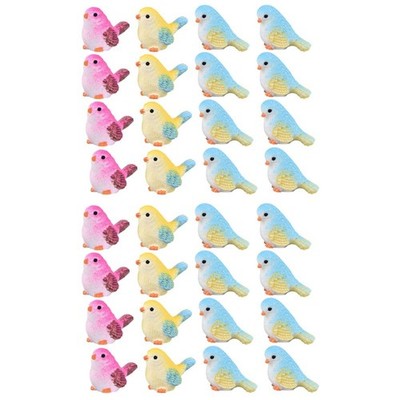 2 PCS Tiny Birds for Craft Small Models Figurine Animal Miniatures ...