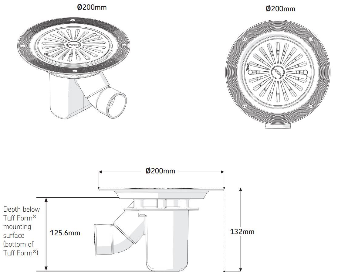 AKW Tuff Form Shower Former Tray, Wet Room Walk In Base, All Size ...