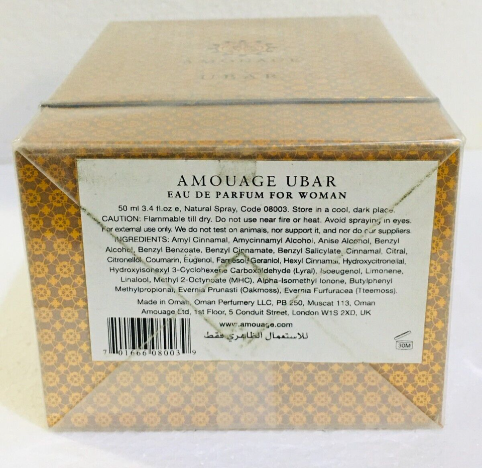 Ubar Amouage for Women Eau de Parfum 50ml New in Sealed Box ...