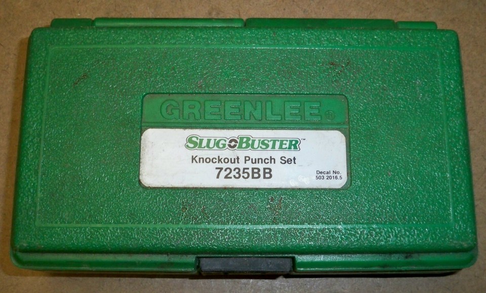 GREENLEE Slug Buster Knockout Punch Set 7235BB / 1/2- 1 1/4 Conduit ...
