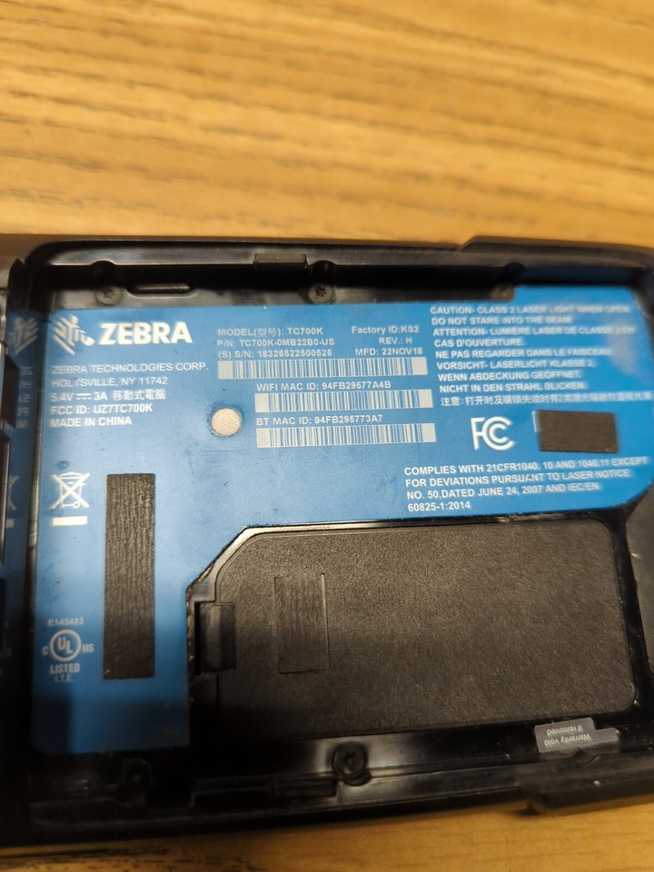 Zebra TC700K-0MB22B0-US Android Mobile Barcode Computer | eBay