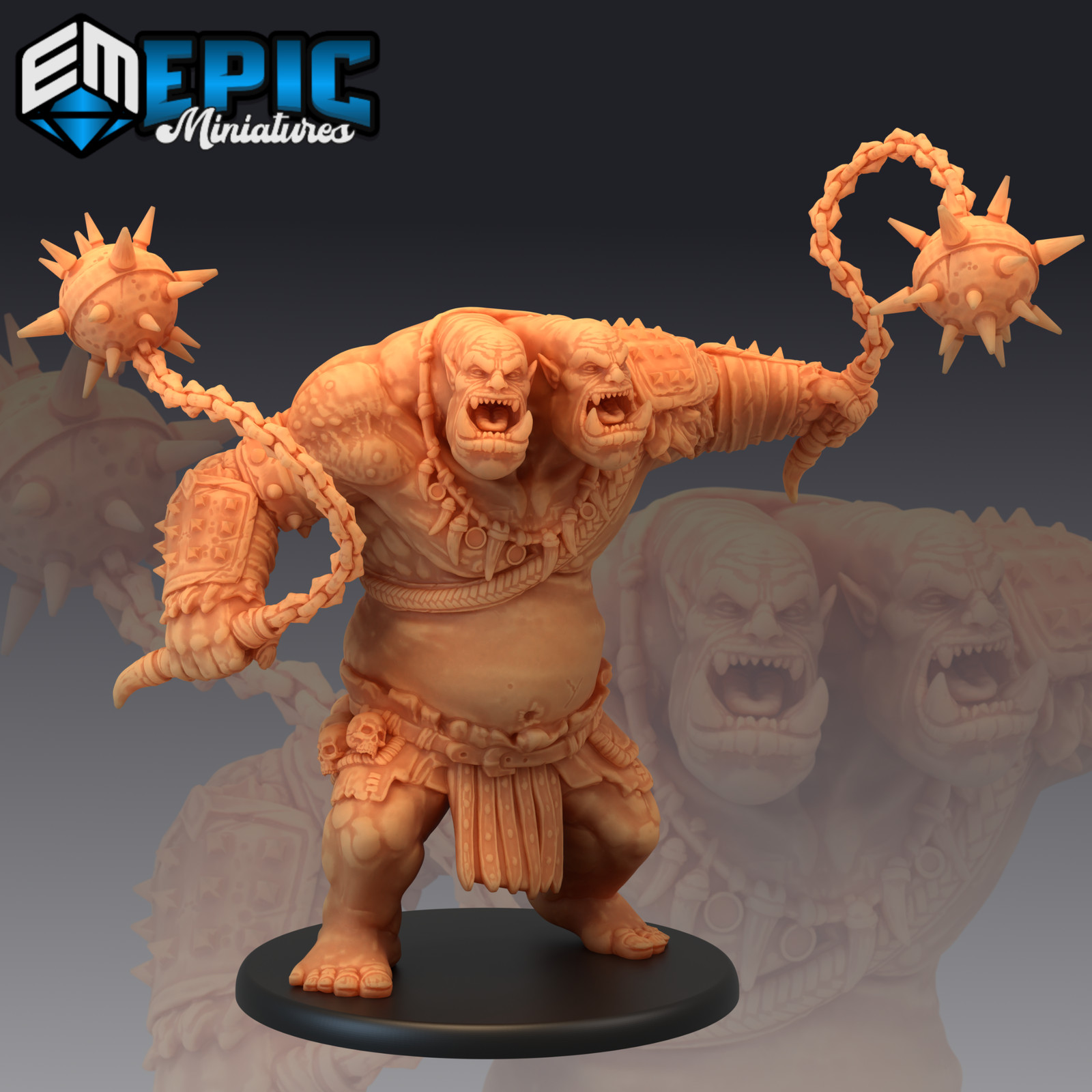Ettin Tribe - Dungeons and Dragons Miniatures, D&D, Epic Miniatures ...