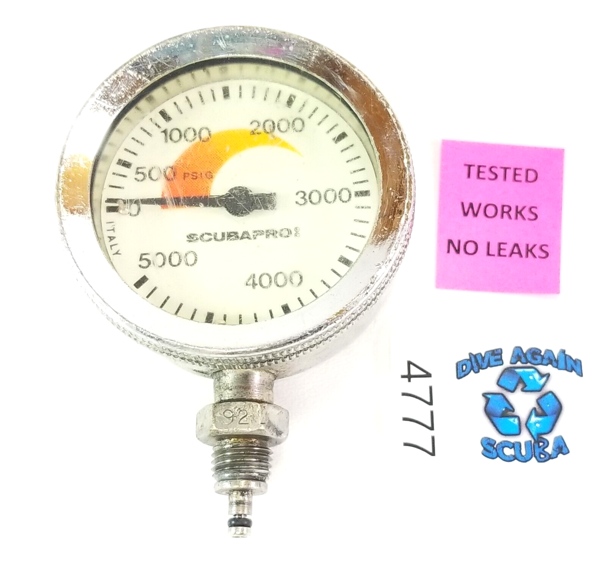 Compact SPG SCUBAPRO PGPSI Diving Pressure Gauge - Compact Brass ...