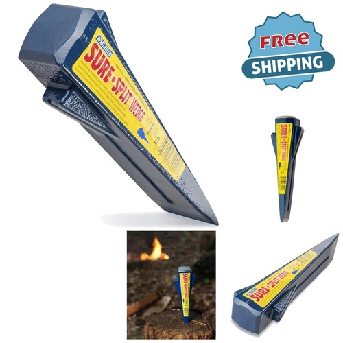 Wood Splitting Wedge Steel 5lb Log Tool Fast Taper Easy Splitting ...