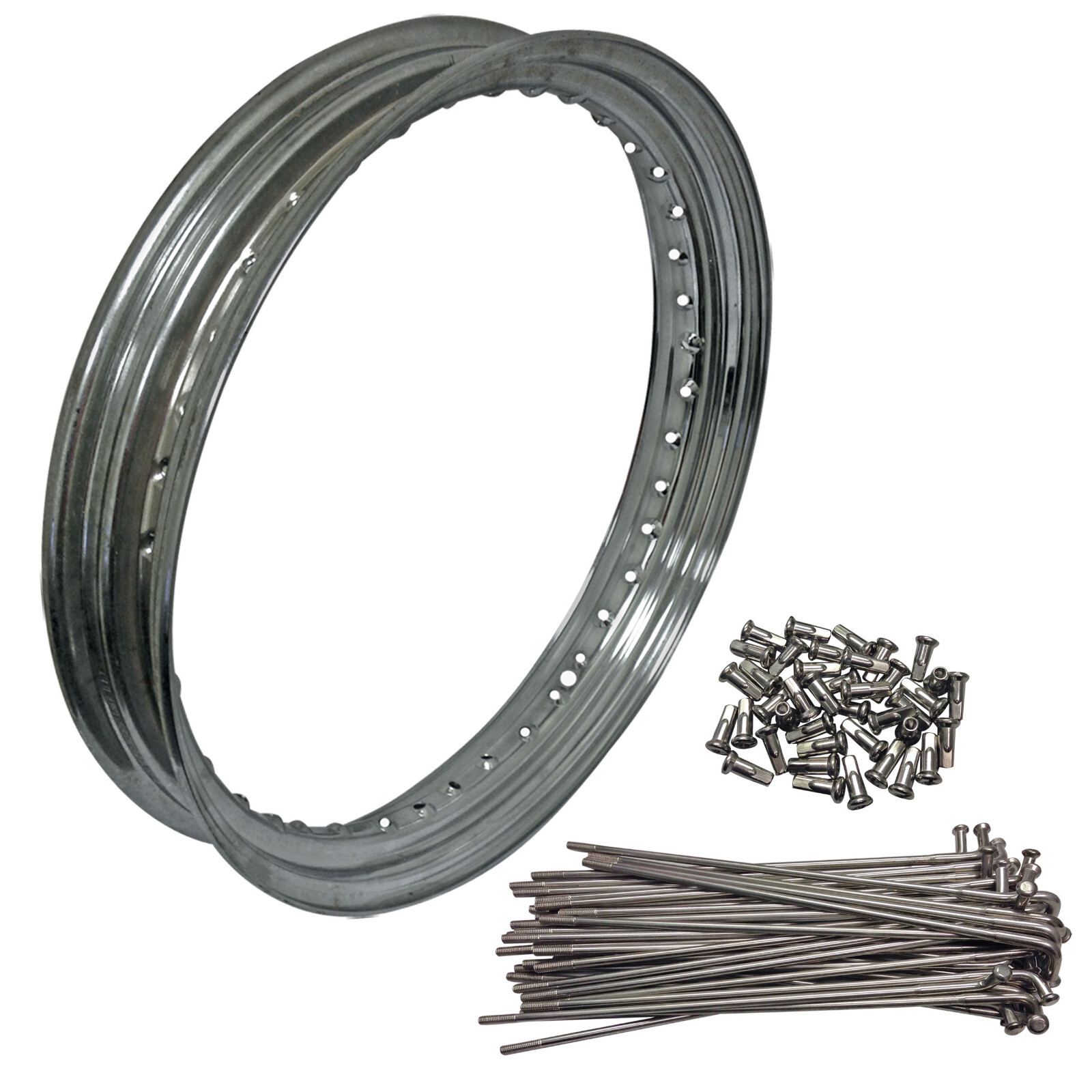 19 X 2.50 Chrome Drop Center Rim w/ 40 Spoke Set Harley-Davidson ...