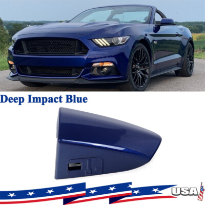 For 2015-22 Mustang Deep Impact Blue Door Handle Key Lock Cover Bezel ...