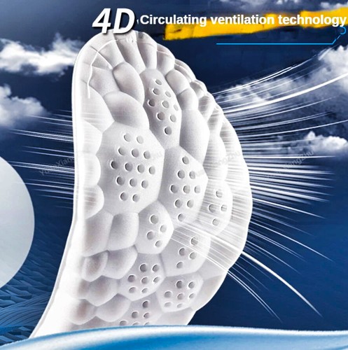 INSOLES ORTHOPEDIC SUPERSOFT FOR SPORTS SHOES 4D INSERTS FEET SHOCK ...