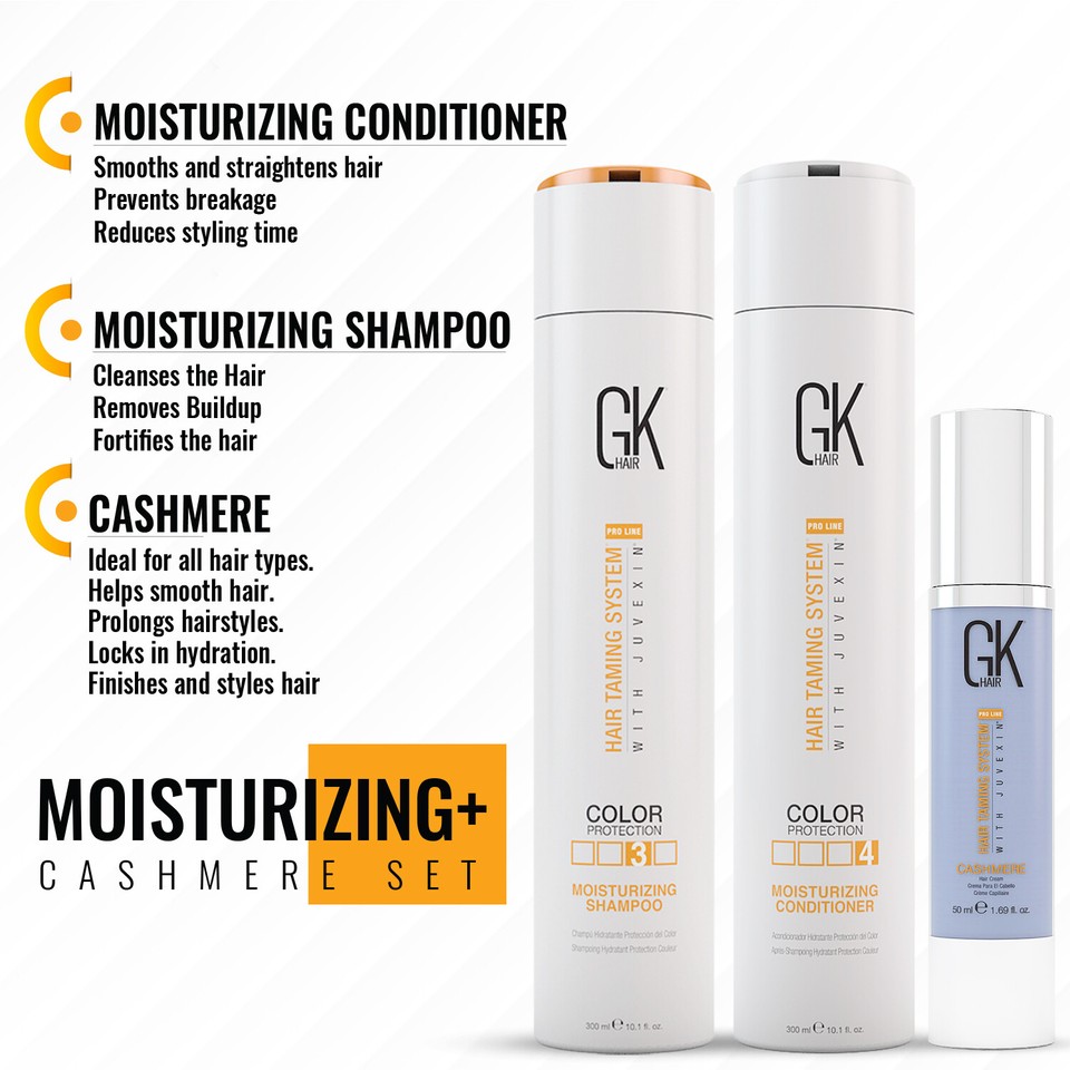GK Hair Moisturizing Shampoo and Conditioner 300ml Travel Set Dry ...