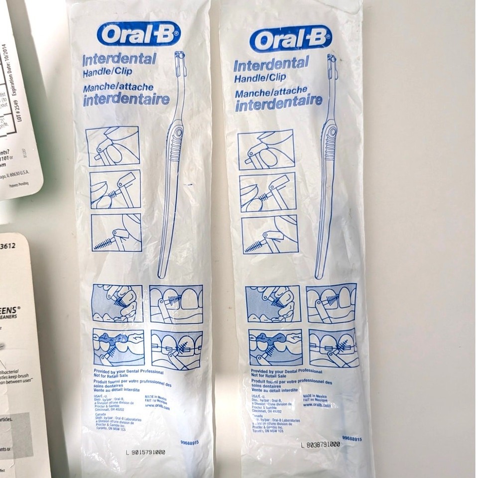 Mixed Lot of 68 Interdental Brushes & Proxabrushes 2 Handles GUM Oral-B ...