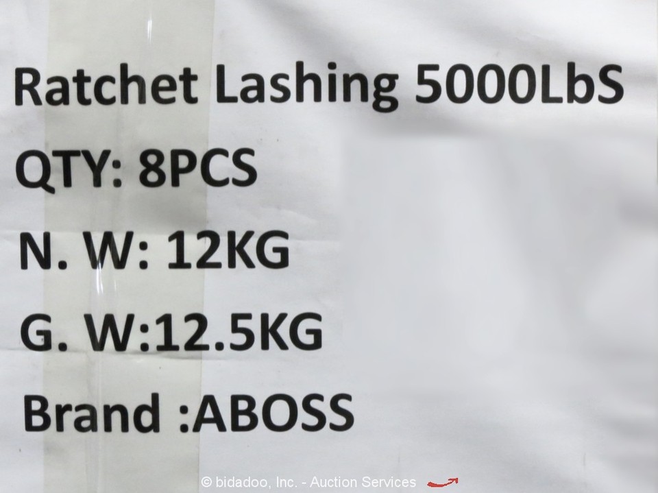 Aboss Ratchet Straps Tie-Down Ratcheting Nylon Strap Lot of (8) bidadoo ...
