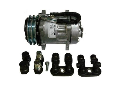 5" 2 Groove Clutch GM Pad Mount Compressor w/ 4 Bolt-On Manifolds | eBay