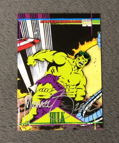 2015 Marvel Retro #2 HULK 1993 Marvel Universe Michael Zeck Autograph ...