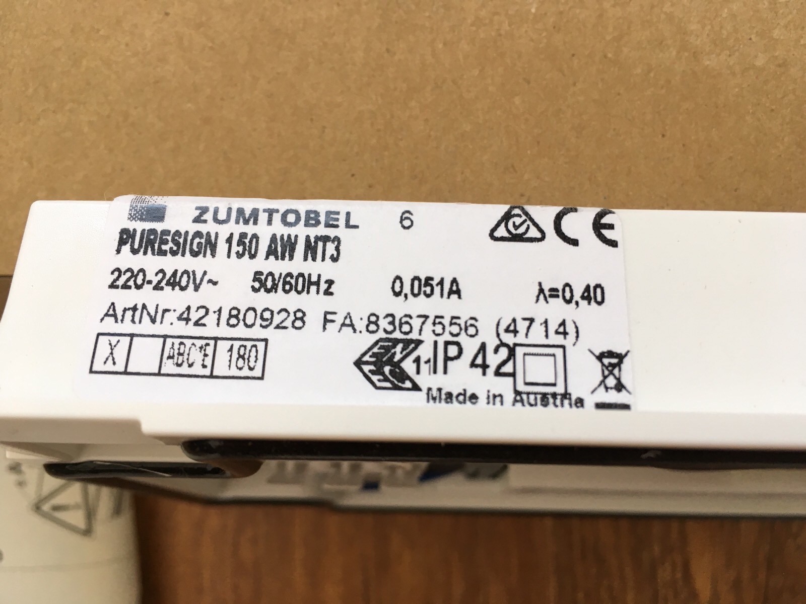 Zumtobel Puresign 42180928 150 AW NT3 | eBay UK