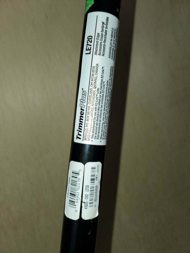 MTD TrimmerPlus LE720 Edger Attachment with Steel Dual-Tip Blade No Box ...