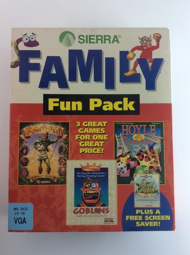 Sierra Family Fun Pack Computer Games MS-DOS VGA 3.5" Conquests of the ...