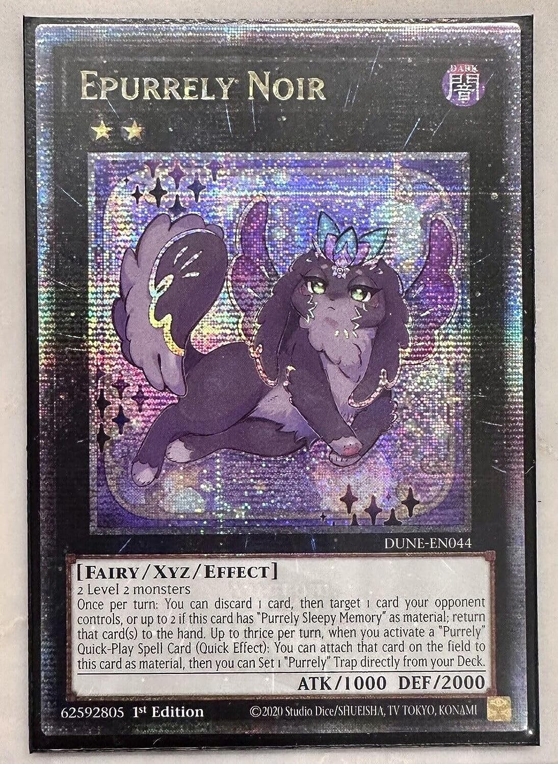 Yu-Gi-Oh! - Epurrely Noir - DUNE-EN044 - Qrter Century Rare - 1st ...