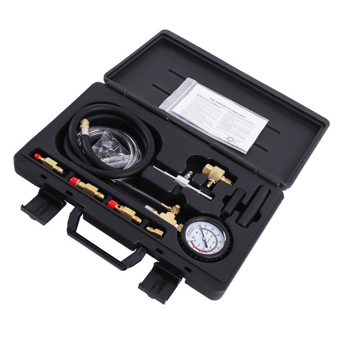 Fuel Injection Pressure Tester Gauge Test Adapter Kit 0-100 Psi ...