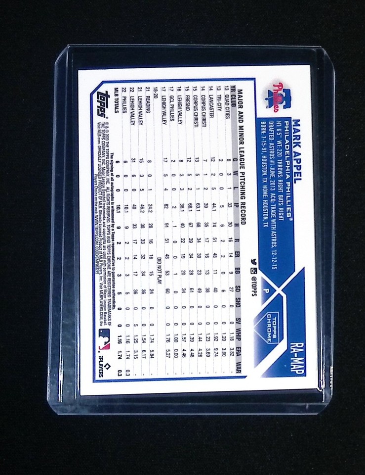 2023 Topps Chrome #RA-MAP Mark Appel Rookie Autograph | eBay