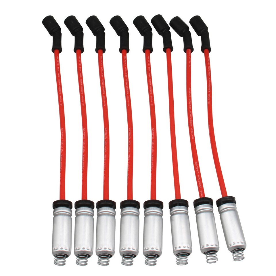 8 Pack D581 Ignition Coil + Spark Plug W/ Wire Set For Chevy GMC 4.8L 5 ...