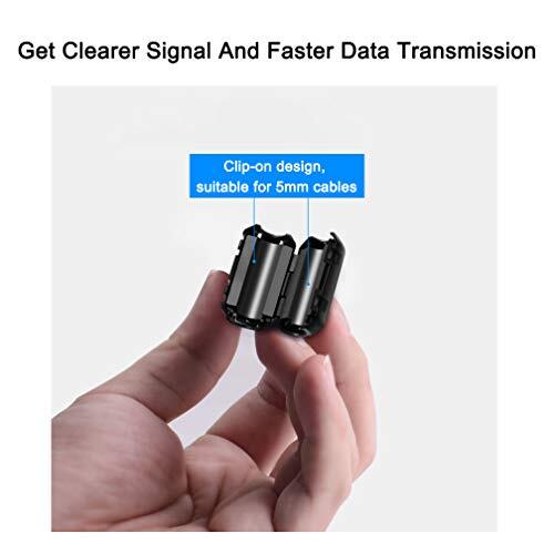 12 Pcs Clip-on Ferrite Core Ring Bead Anti-Interference Noise ...
