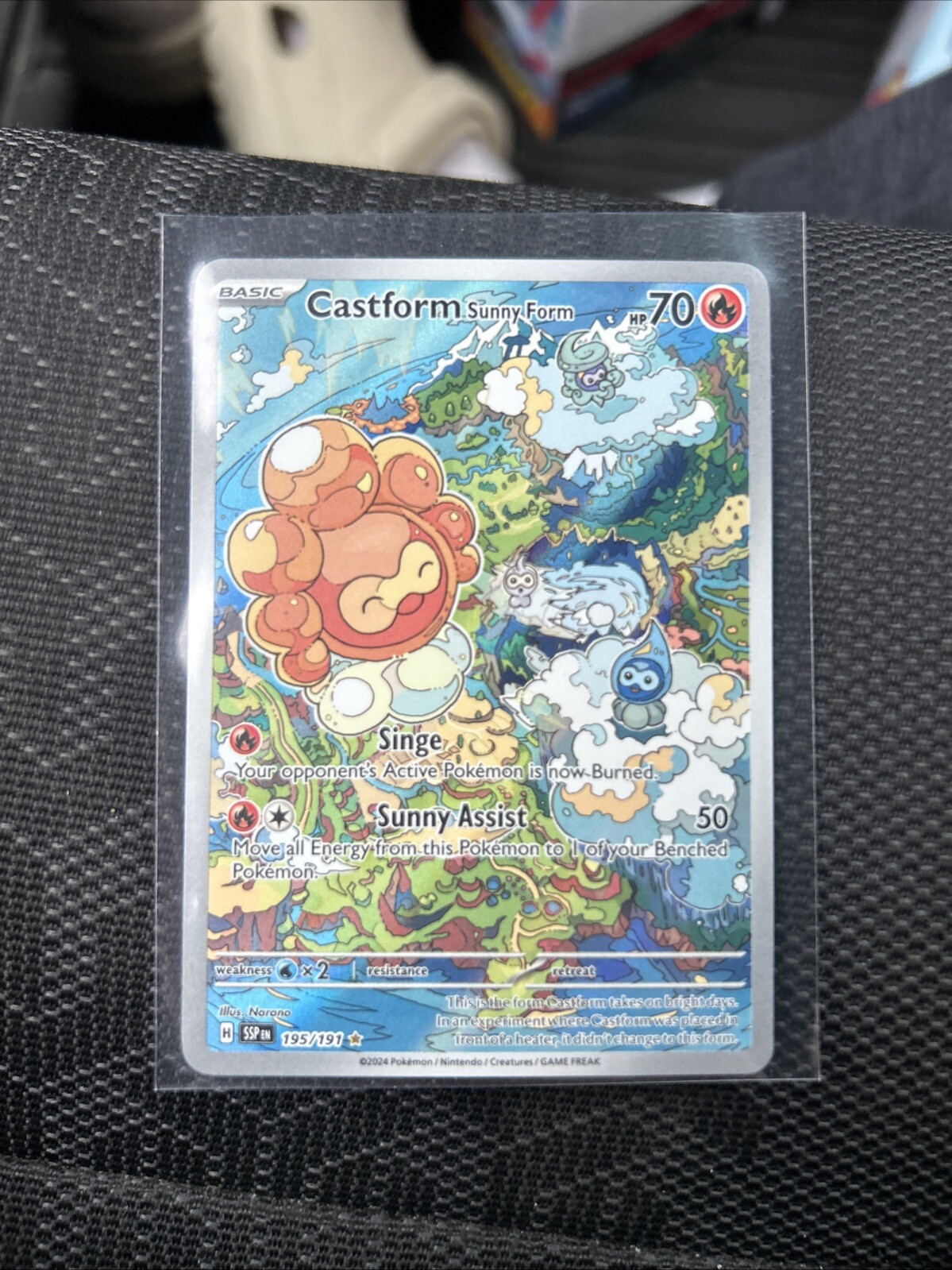 Castform Sunny form (Illustration rare) 195/191 - Surging Sparks [NM ...