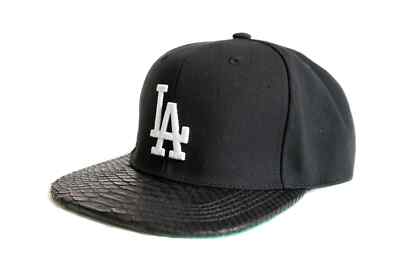 Mitchell & Ness Los Angeles Dodgers Black Python Hat - Just Don Style ...